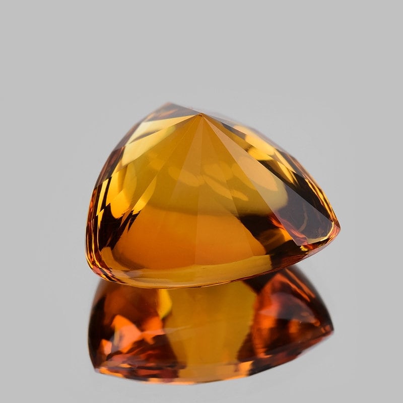 8.69 Carat Natural Madeira Citrine: Trilliant Cut Loose Gemstone - Etsy
