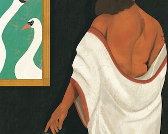 Flow With the Phases Yoga Print Yoga Art Print Body Diversity Art Body ...