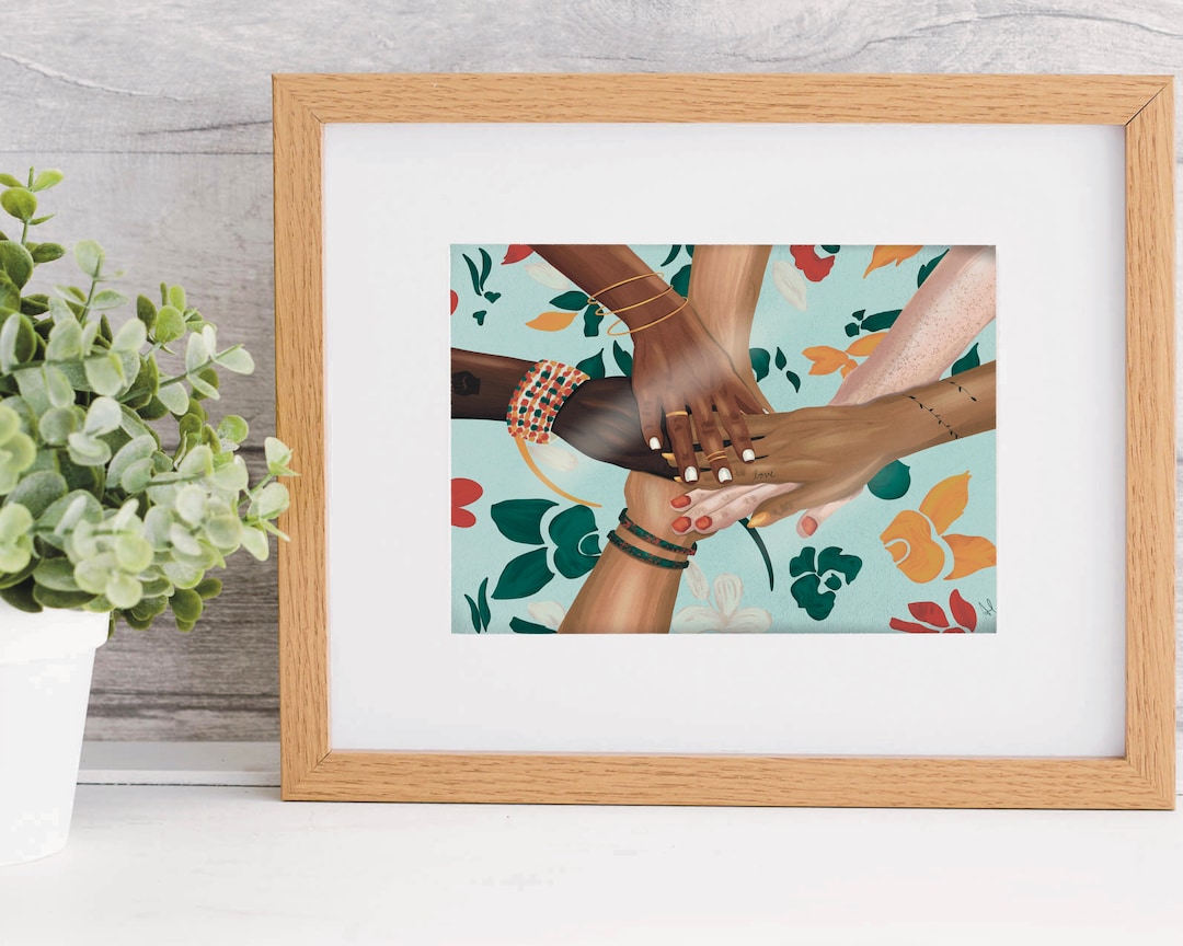 Hands Together Art Print - Etsy
