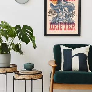 High Plains Drifter Poster - Skeleton Cowboy in Wild West Art - Perfect ...