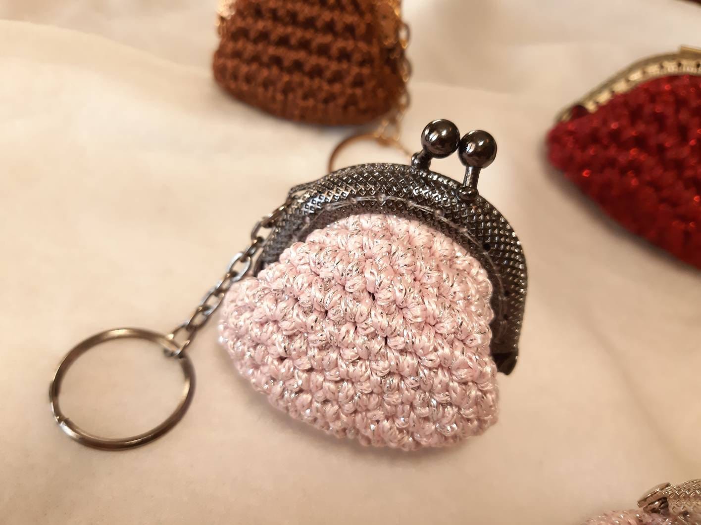 Metal Frame Minibag Keychain/ Crochet Mini Purse Keychain/ - Etsy UK