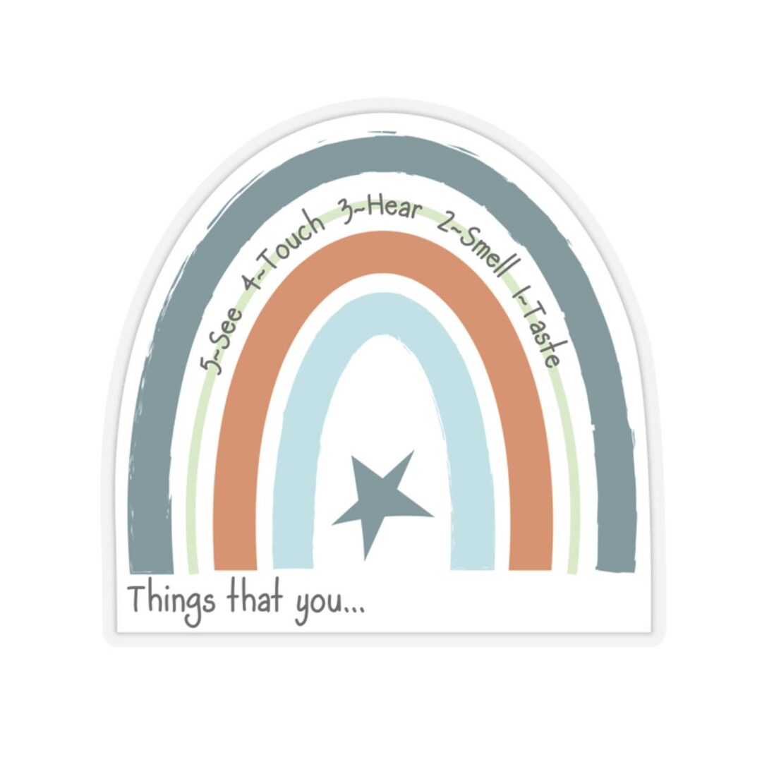 Rainbow Sensory Stickers Bohemian Colors Social Emotional Calming ...