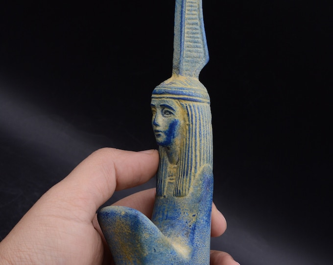 Statue Maat Goddess of Balance and Truth Blue Figurine Handmade ...