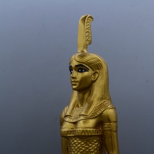 Statue Maat Goddess of Balance and Truth Gold Standing Handmade ...