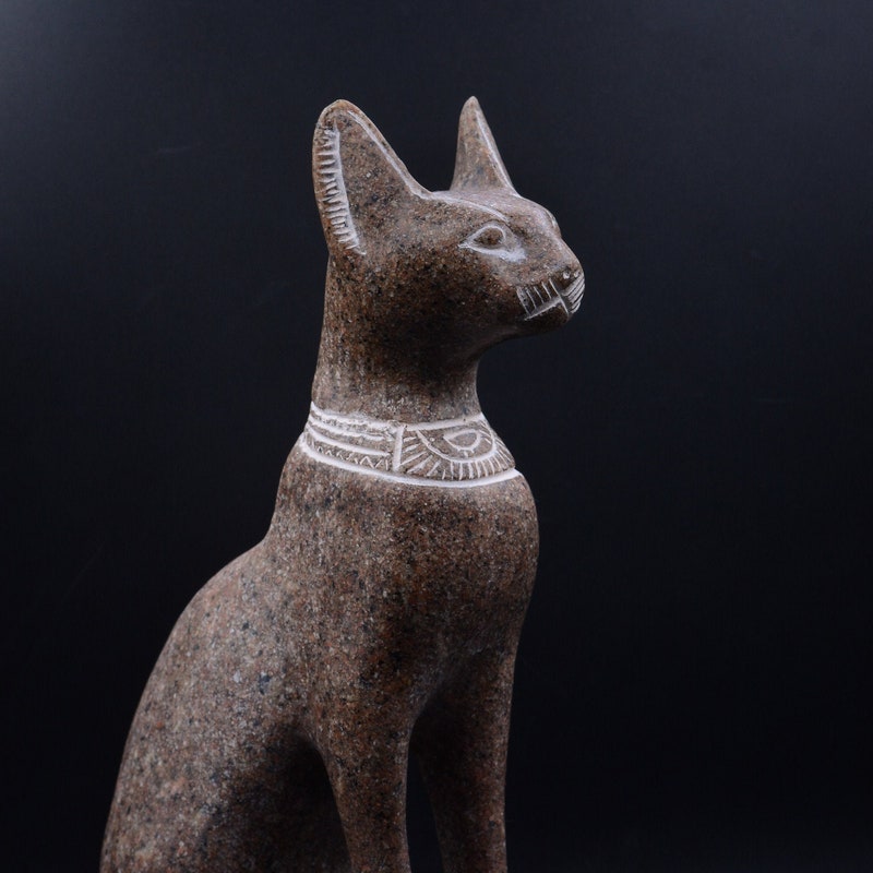 Bastet Statue Granite - Etsy UK