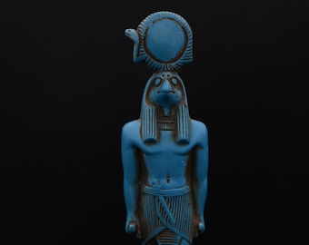 Statue of Ra Harakhte Sun God Crowned With a Solar Disk Green - Etsy