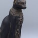 Unique Egyptian goddess Bastet cat statue black heavy stone | Etsy