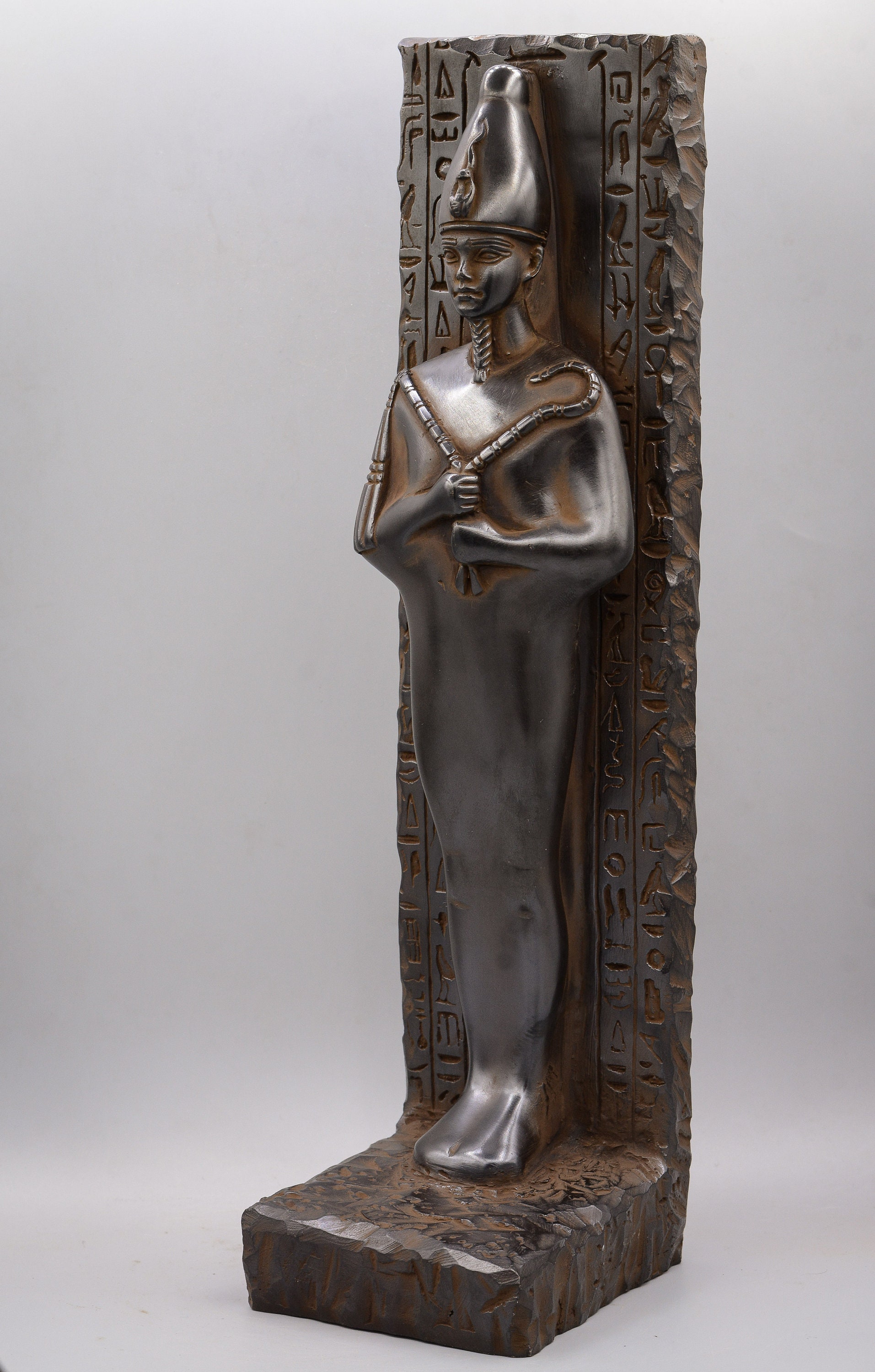 Statue Osiris Large Stela Relief Heavy Black Pharaonic - Etsy