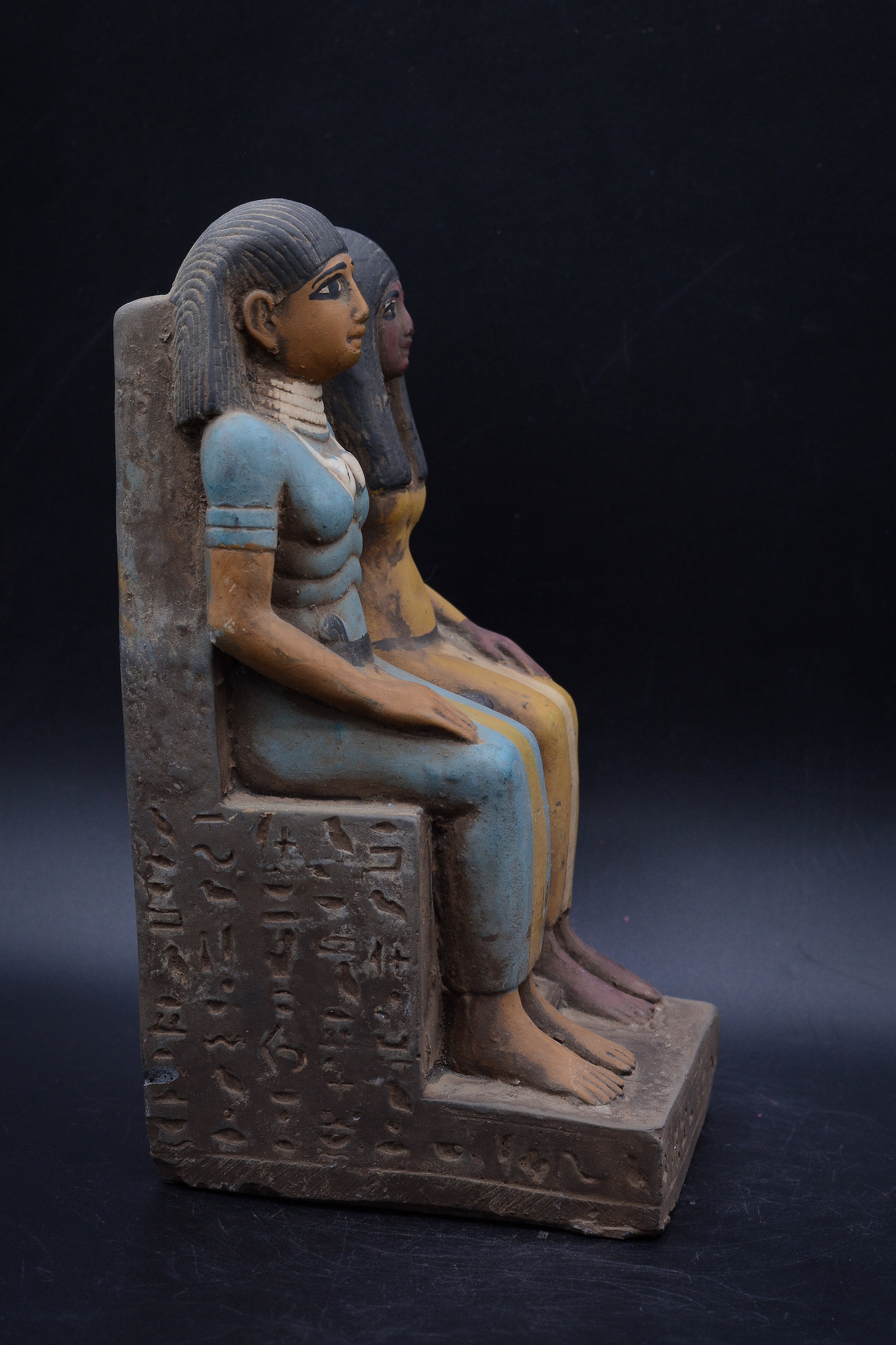 Ancient Egyptian Art Noble Sennefer and Wife Senay and Daughter (mayor ...