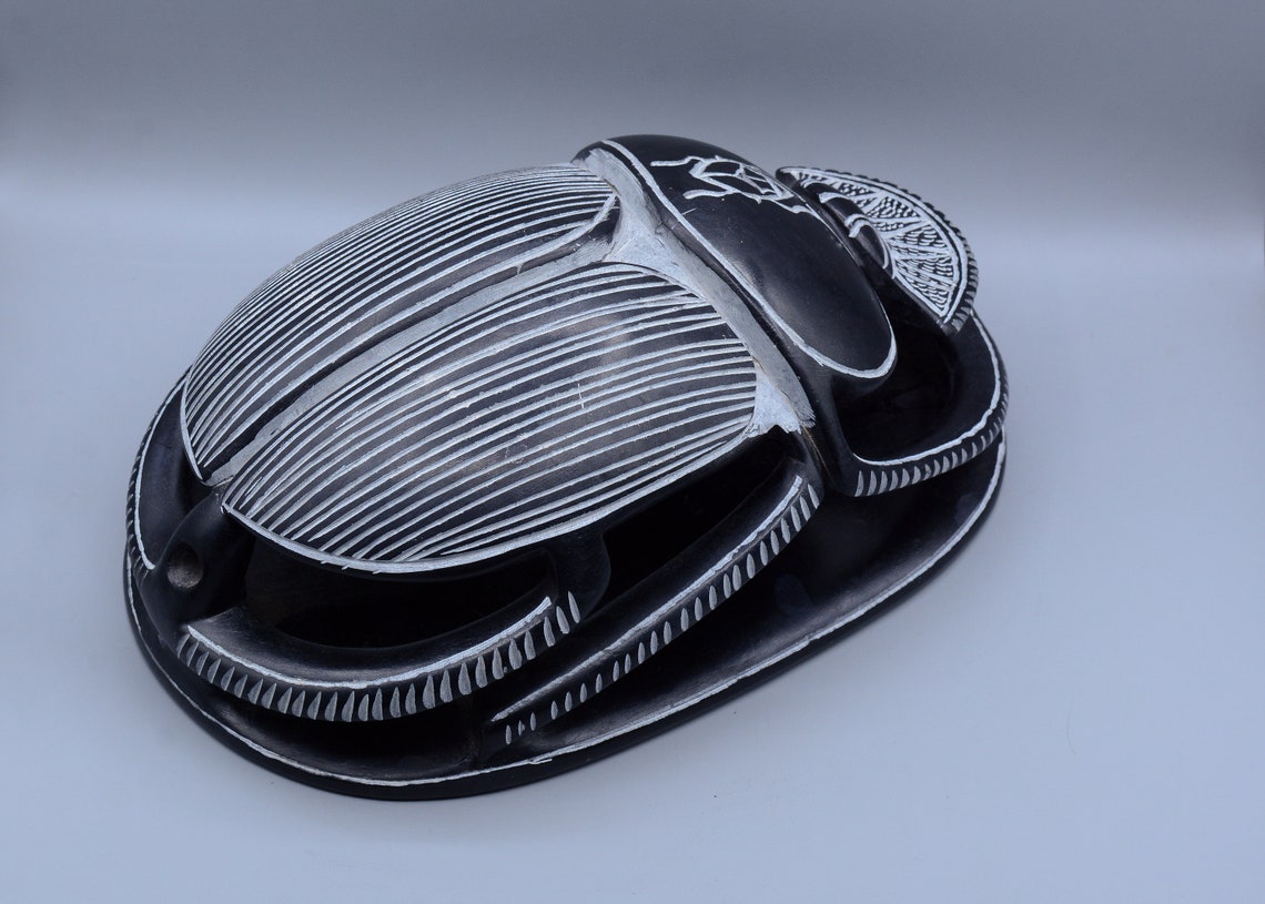 Unique Egyptian Art Big Scarab Amulet Beetle Very Heavy Large - Etsy