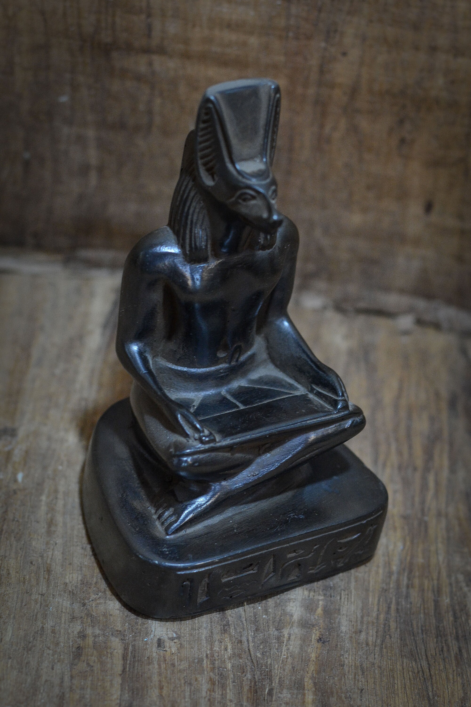 Seated Anubis Statue God of Death Figurine Black Made in Egypt | Etsy