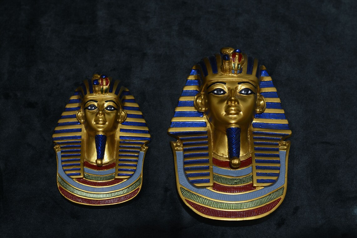 Unique Ancient Egyptian King Tutankhamun Mask Hand Painted 2 Size ...