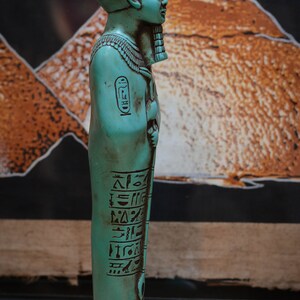 Statue of Egyptian God Ptah Green Handcrafted Painted Heavy Made in ...