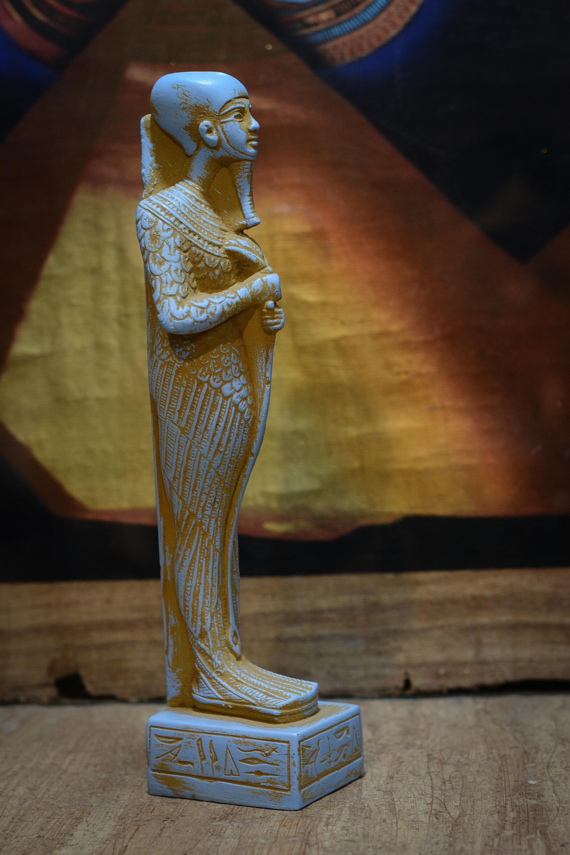 Buy Statue Ptah God of Memphis Sculpture Blue Made in Egypt Online in ...