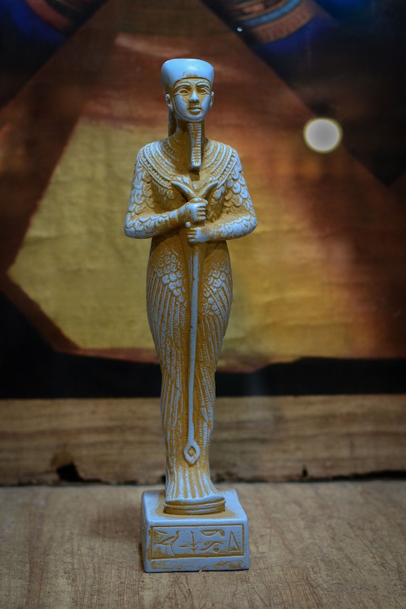 Statue Ptah God of Memphis Sculpture Blue Stone Made in Egypt | Etsy