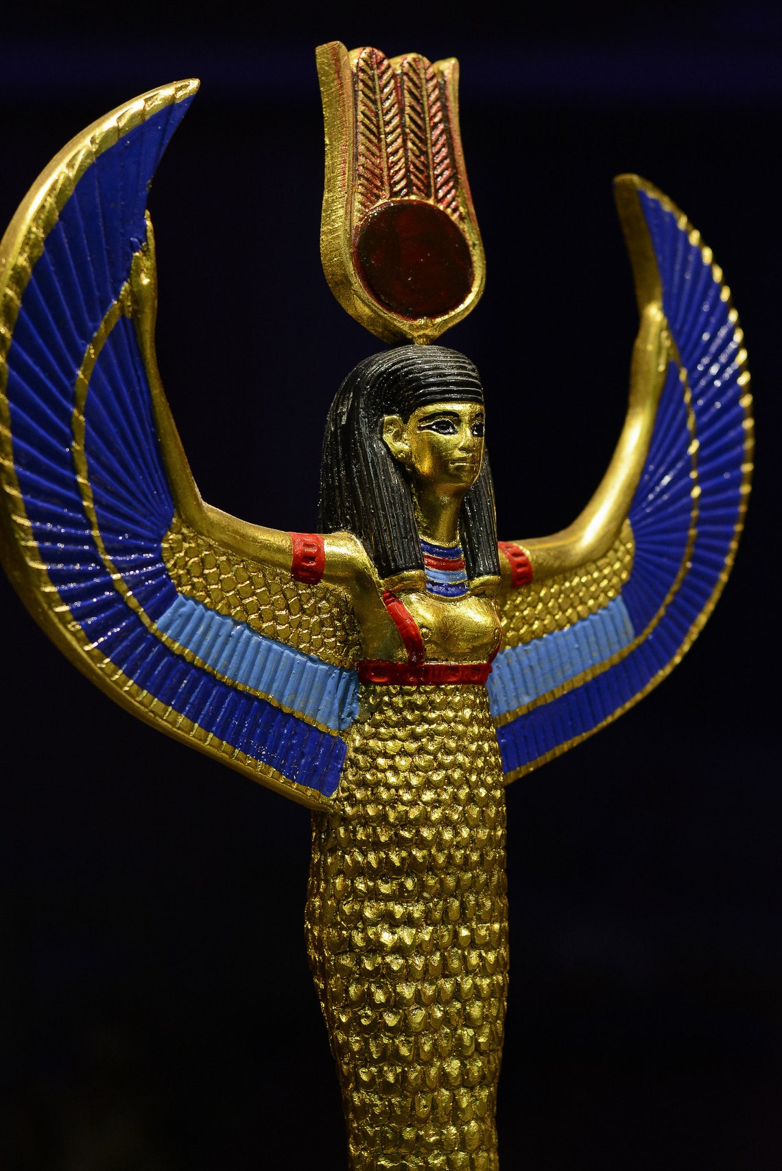 Unique Statue Isis Wings Goddess of Healing and Magic Hand Painted ...