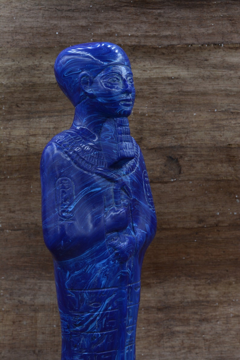 Statue of Egyptian God Ptah Blue Handcrafted Heavy Statue Made - Etsy