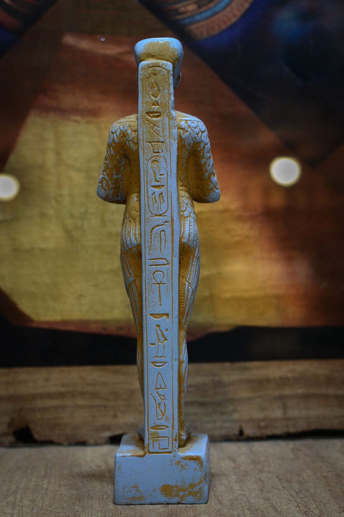 Buy Statue Ptah God of Memphis Sculpture Blue Made in Egypt Online in ...