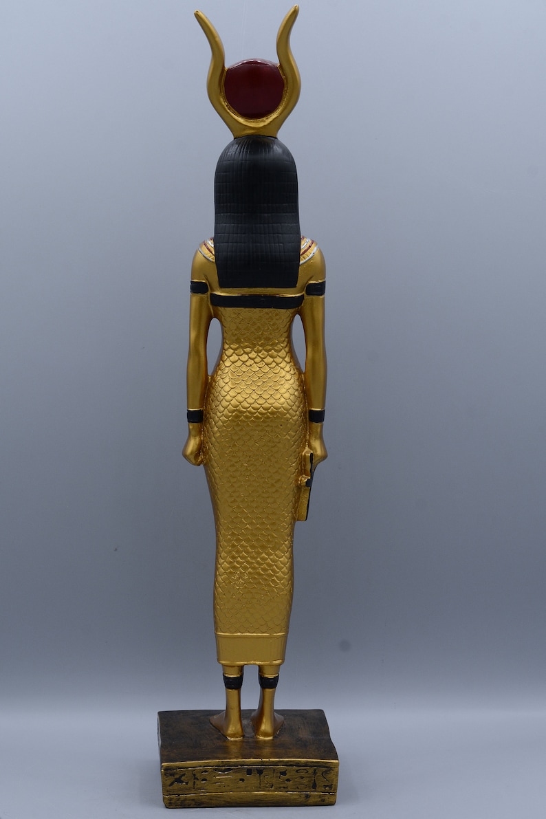 Unique Egyptian goddess Hathor large statue 4 Color made in | Etsy