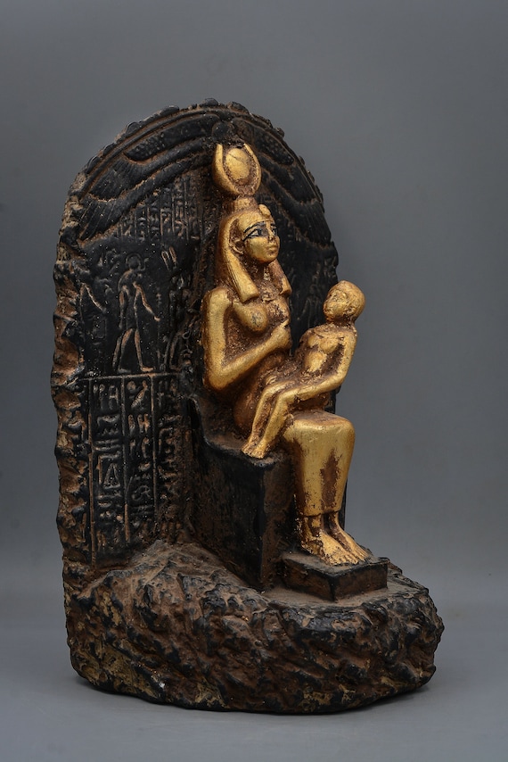 Statue of Isis Goddess of Healing and Magic Nursing the Child | Etsy
