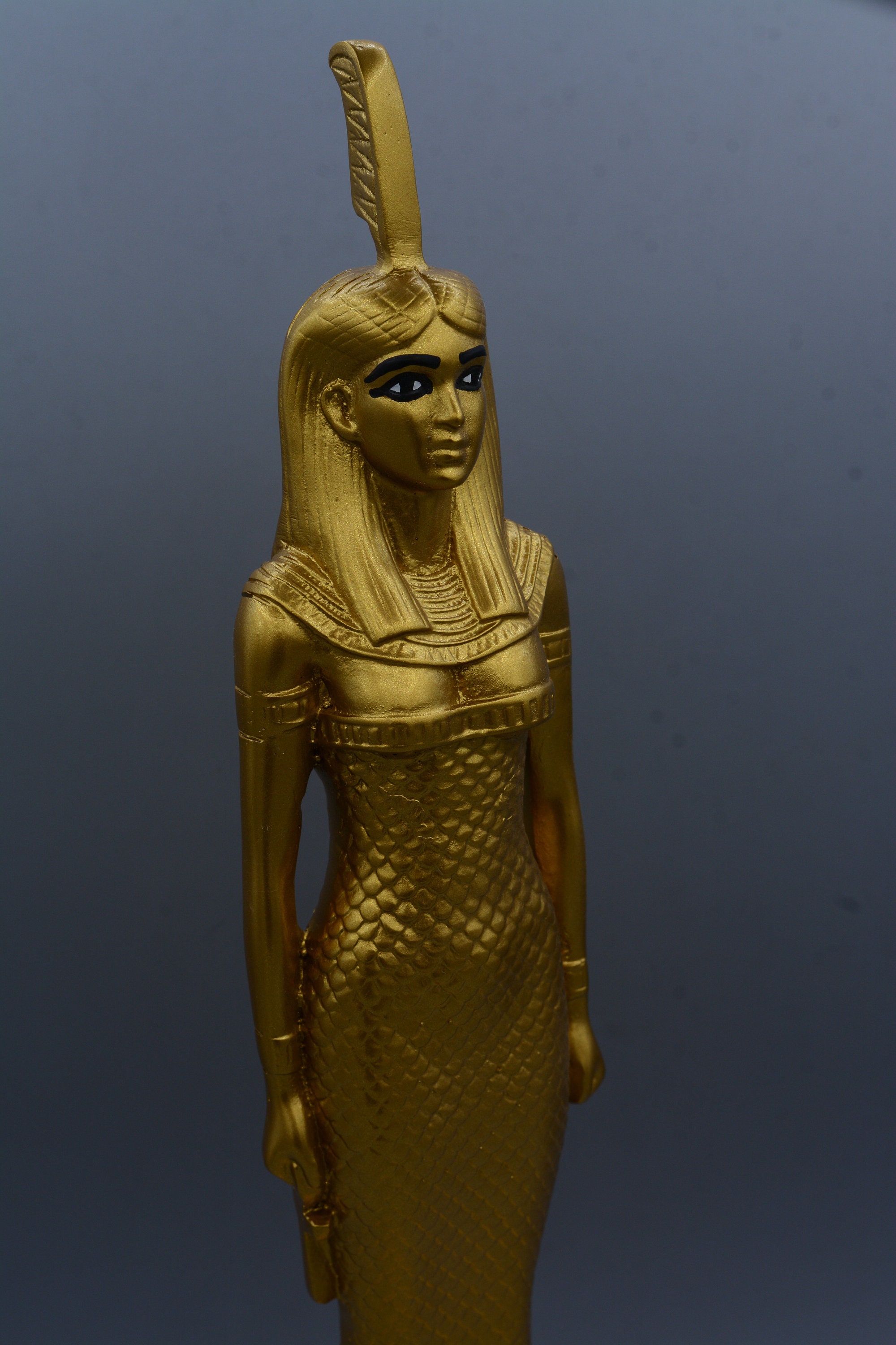 Statue Maat Goddess of Balance and Truth Gold Standing Handmade ...