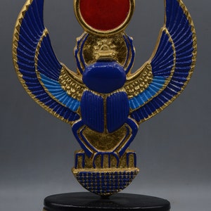 Winged SCARAB BEETLE Khepri With a Sun Disk Above Its Head EGYPTIAN Art ...