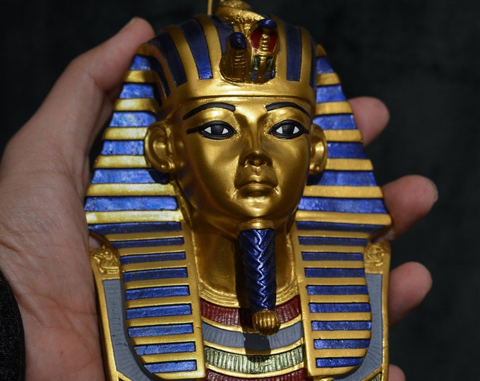Unique Ancient Egyptian King Tutankhamun Mask Hand Painted 2 - Etsy