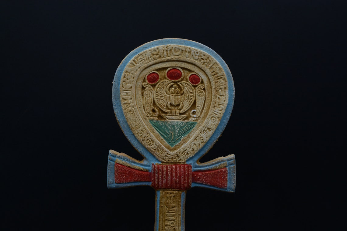 Unique the Ankh (key of Life) Symbol Hieroglyphic With Scarab Winged ...