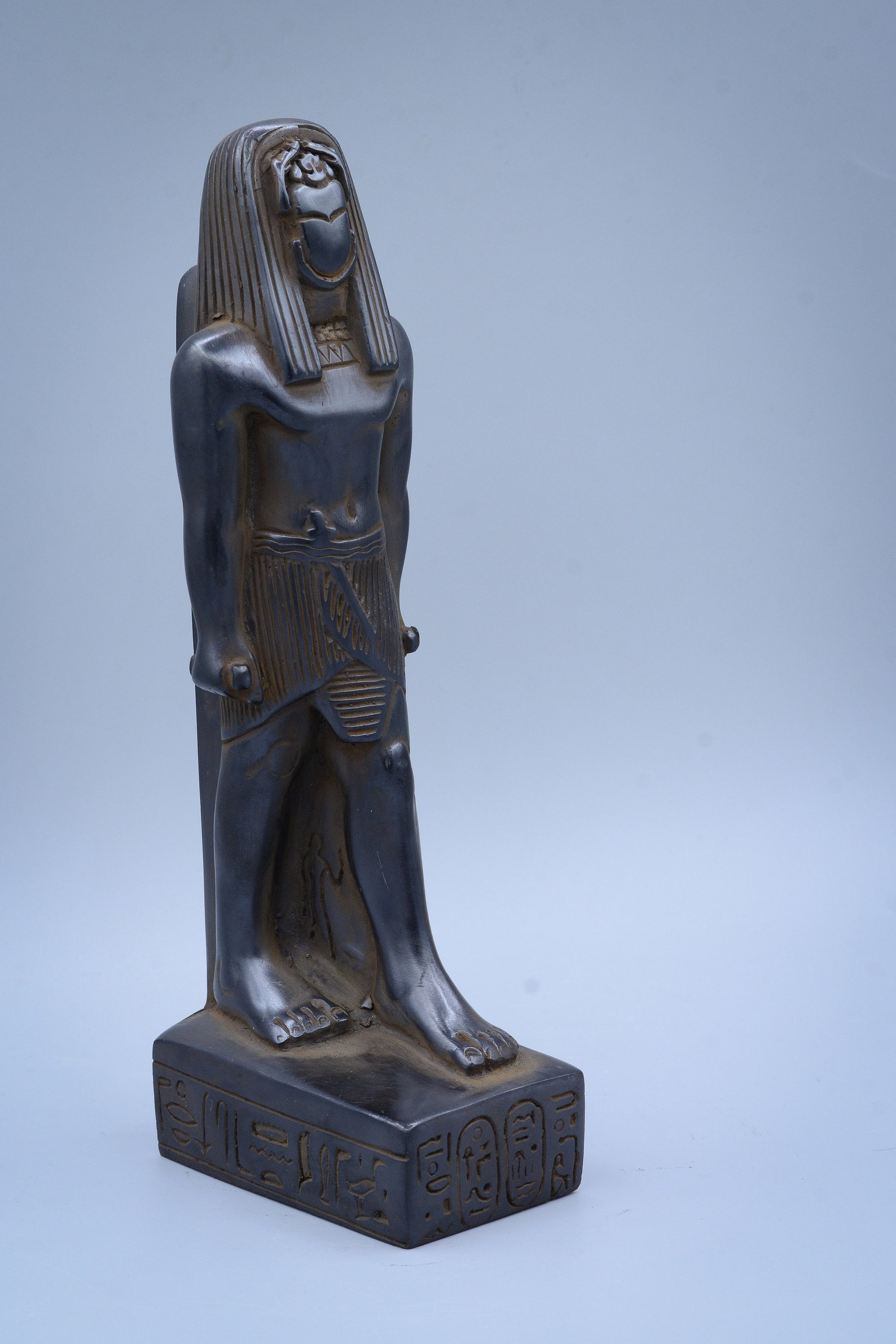 Statue of Egyptian God Khepri Scarab Sun God Black 2 Size Made in Egypt ...