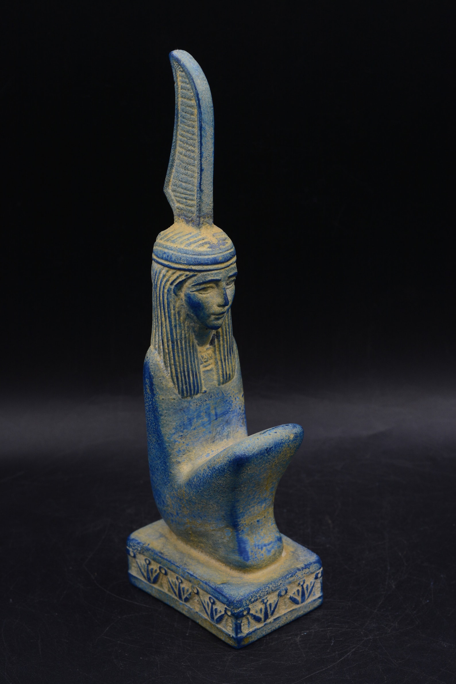 Statue Maat Goddess of Balance and Truth Blue Figurine Handmade ...