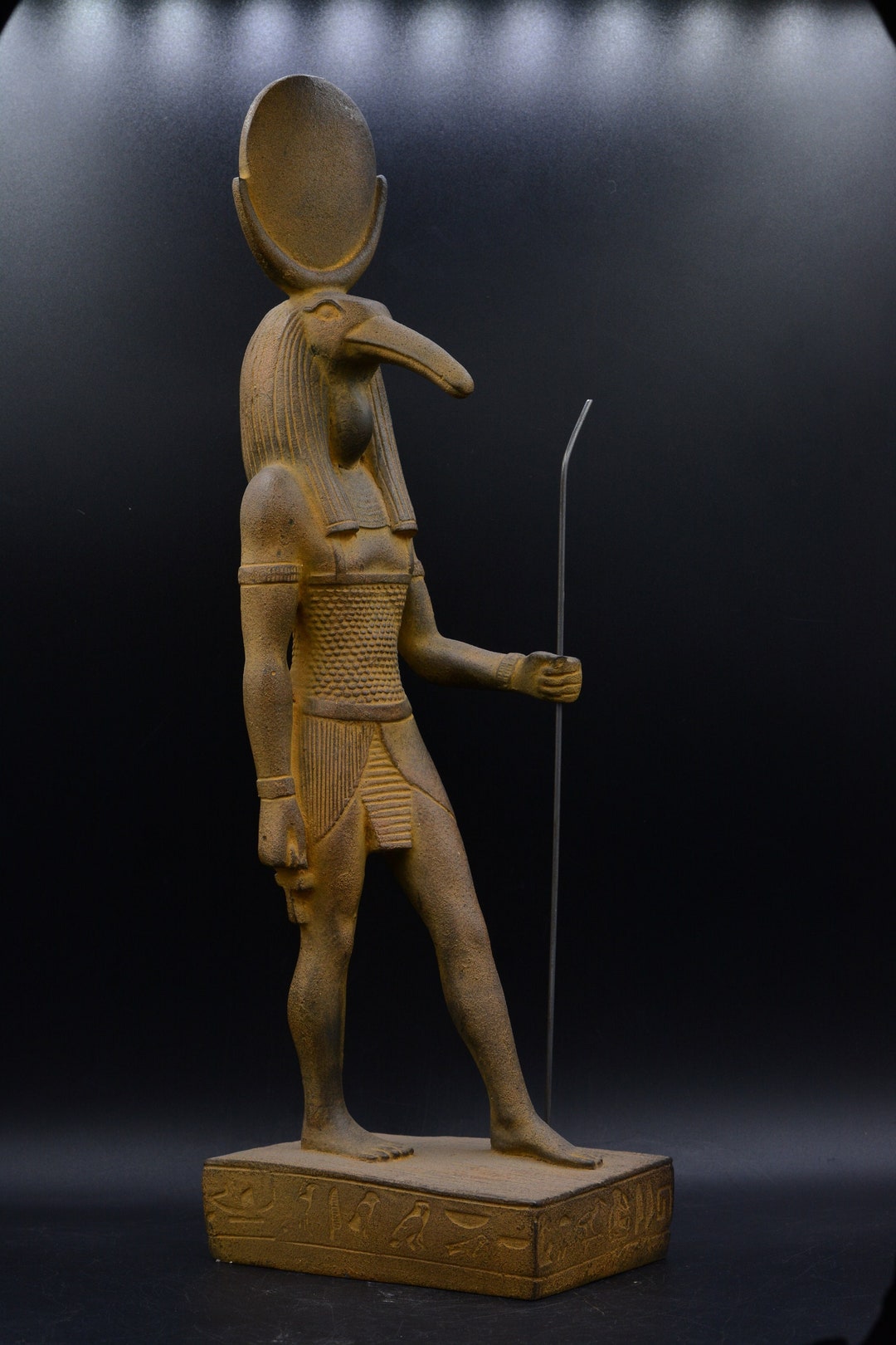 Estatua Thoth dios de la luna y la sabiduría Negro grande antiguo arte ...