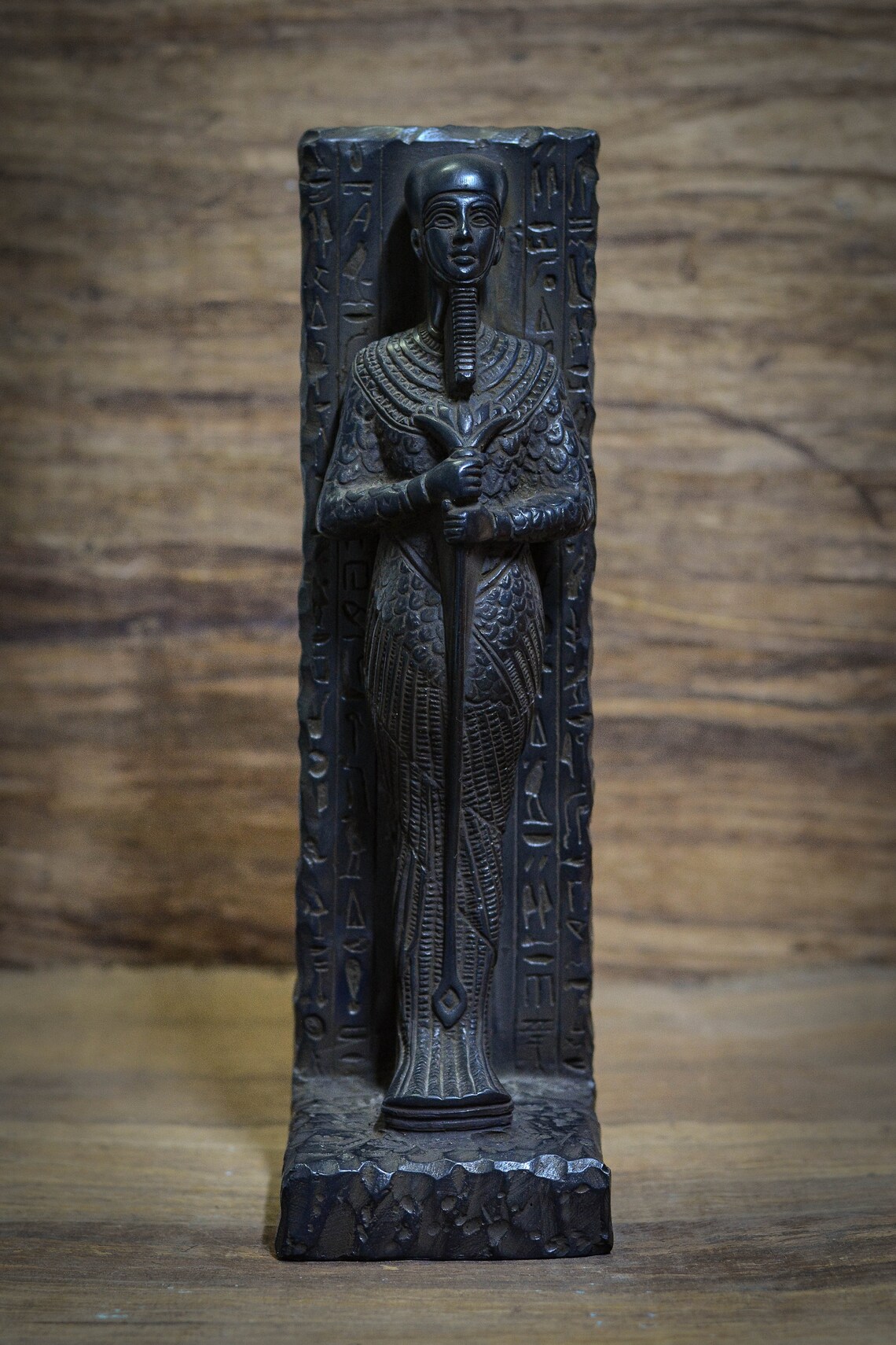 Statue of Ptah Stela Relief God Craftsmen Unique Heavy Black | Etsy
