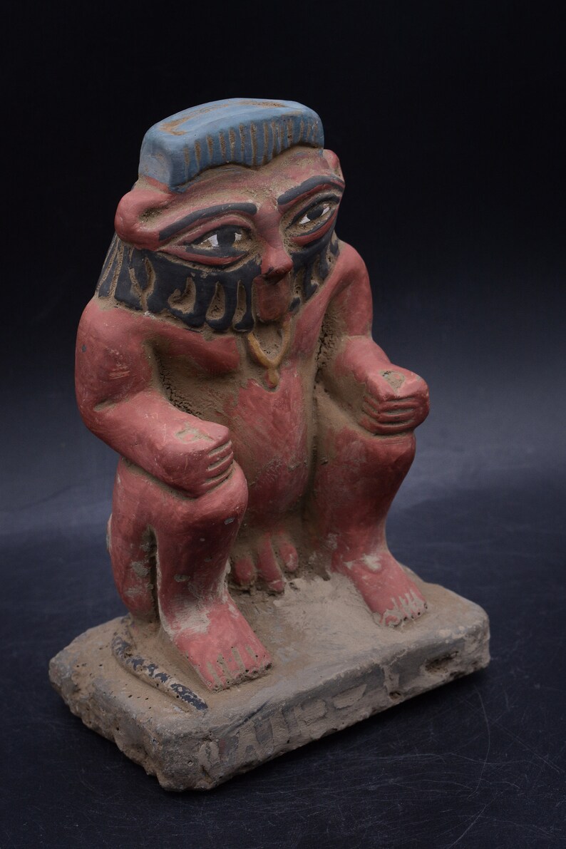 Unique Egyptian Art Statue of God Bes the Dwarf Protector of | Etsy