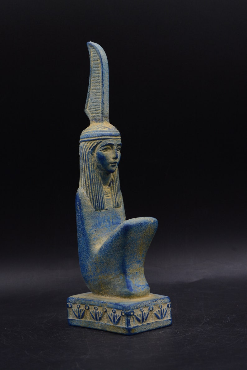 Statue Maat Goddess of Balance and Truth Blue Figurine Handmade ...