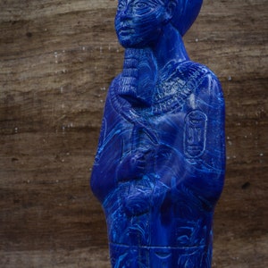 Statue of Egyptian God Ptah Blue Handcrafted Heavy Statue Made in Egypt ...