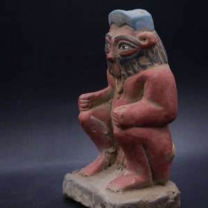 Unique Egyptian Art Statue of God Bes the Dwarf, Protector of ...