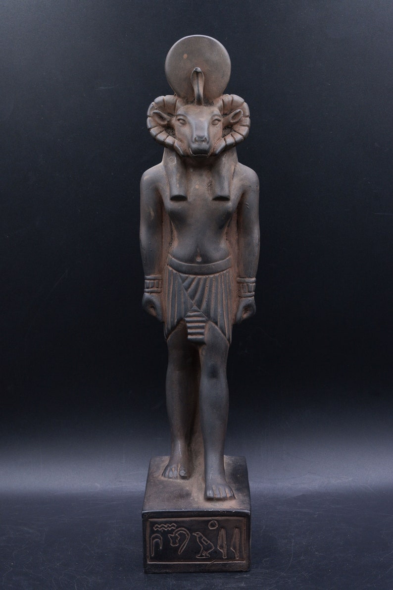 Statue of Ancient Egyptian God Khnum Stone Made in Egypt | Etsy