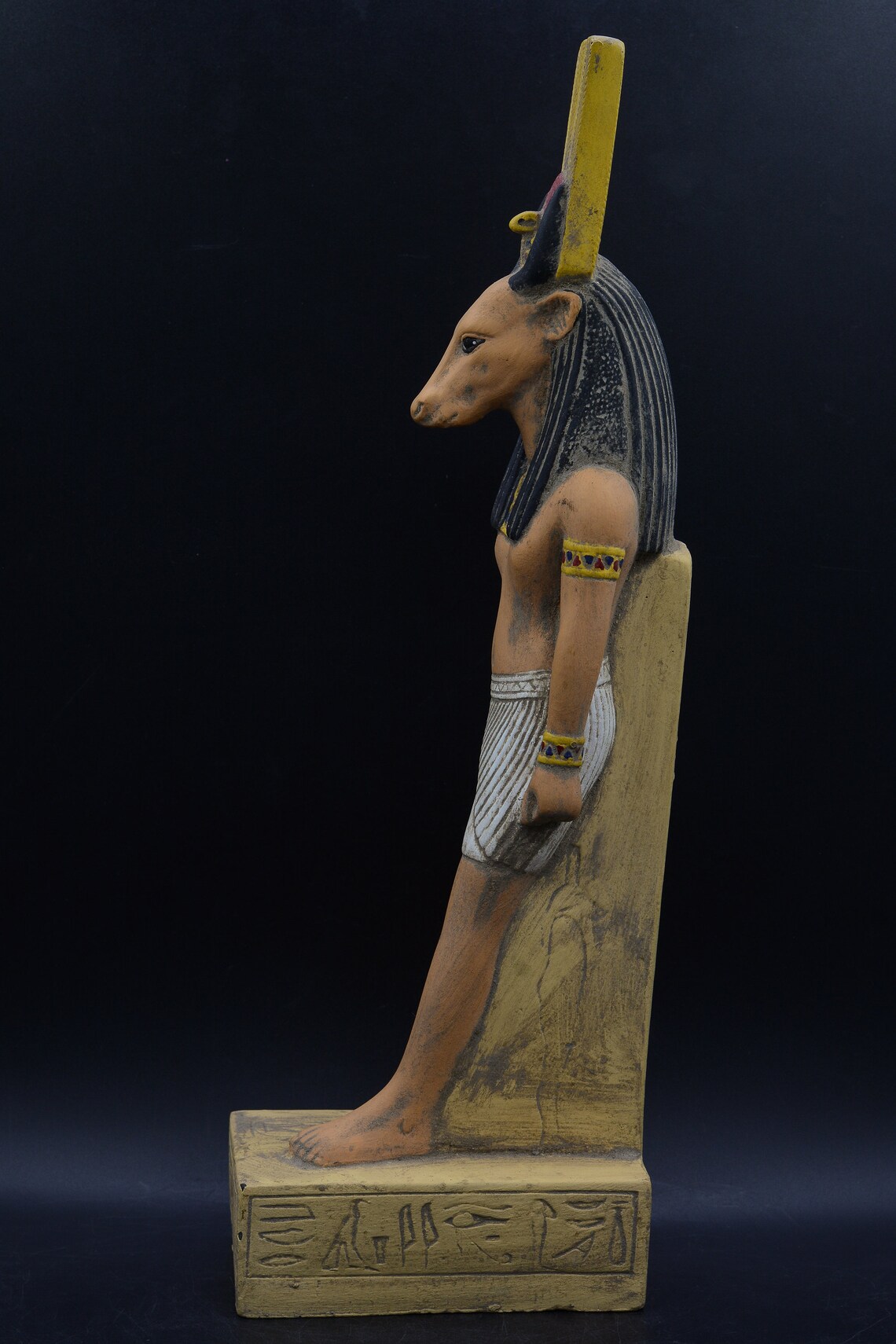 Unique Egyptian art heavy statue of the warrior god Montu | Etsy