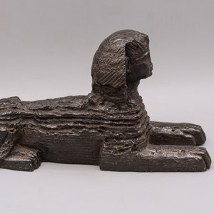 Egyptian Statue Sphinx Black Solid Stone Heavy Made in Egypt - Etsy