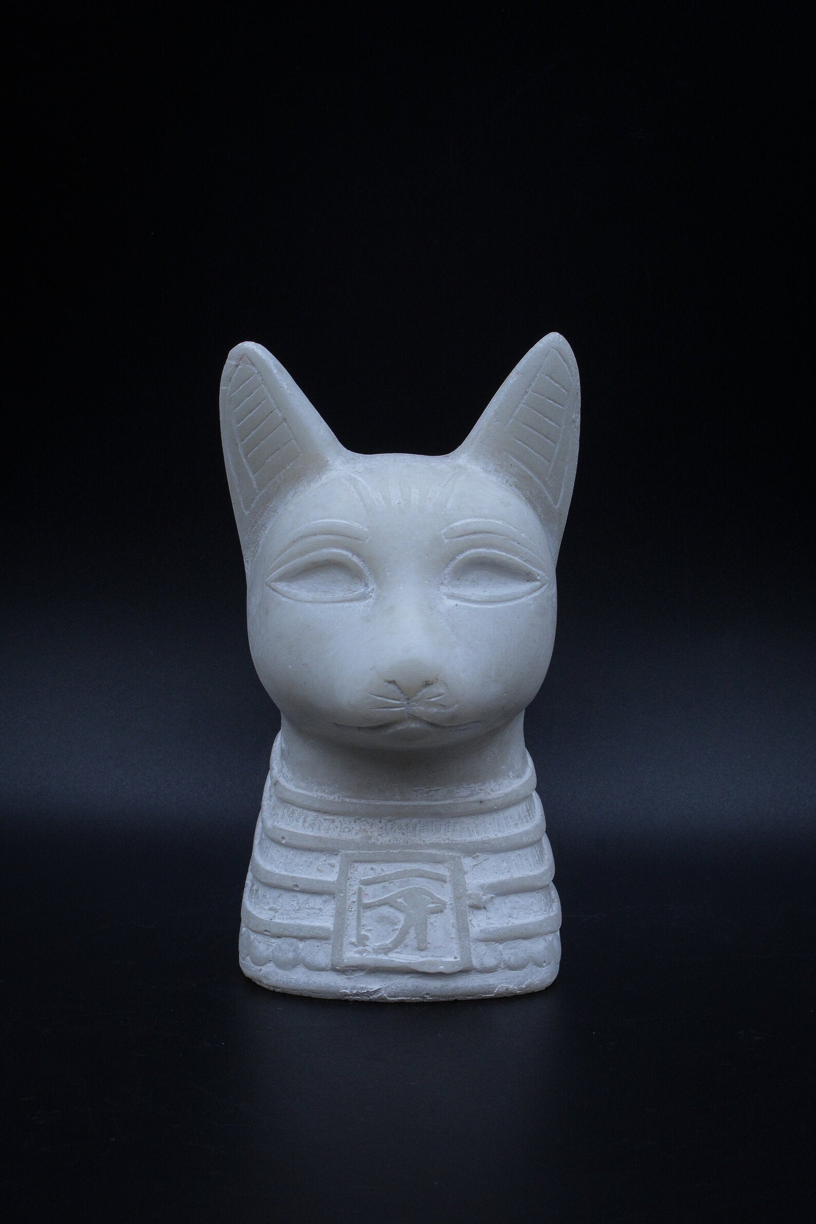 Unique Statuette Goddess Bastet Head 3 Style Granite, Marble Stone Made ...