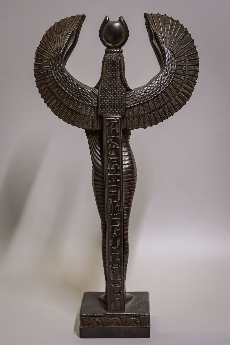 Statue of Egyptian Goddess Isis Opening Wings of Protection - Etsy