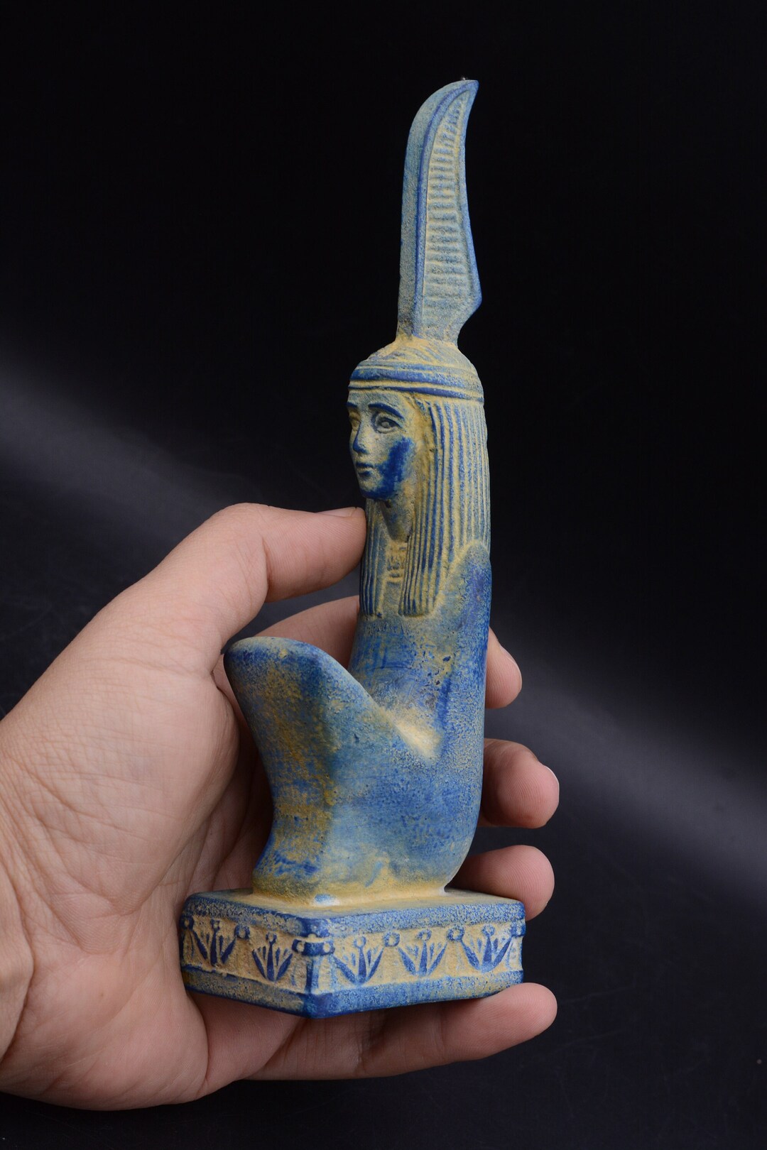 Statue Maat Goddess of Balance and Truth Blue Figurine Handmade ...