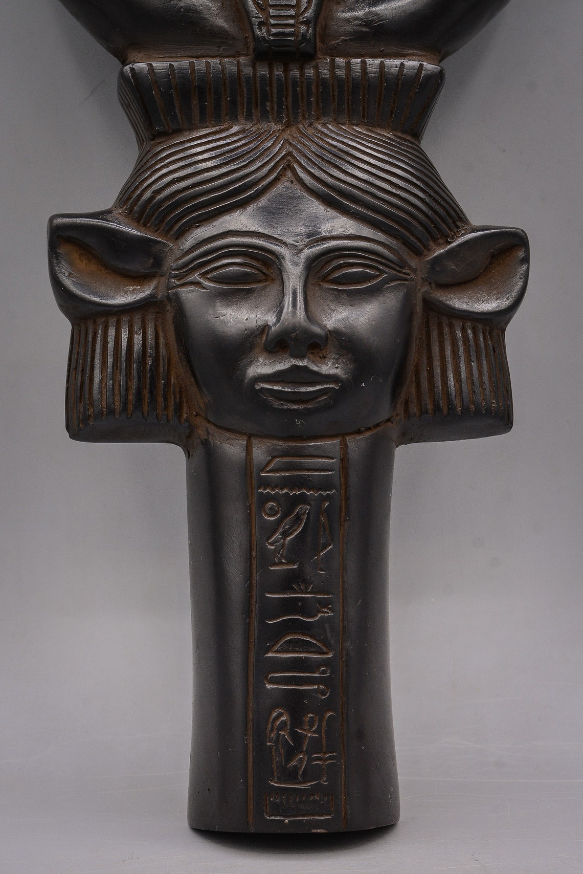 The Ankh Black Goddess Hathor Cow's Ear Key of Life With - Etsy