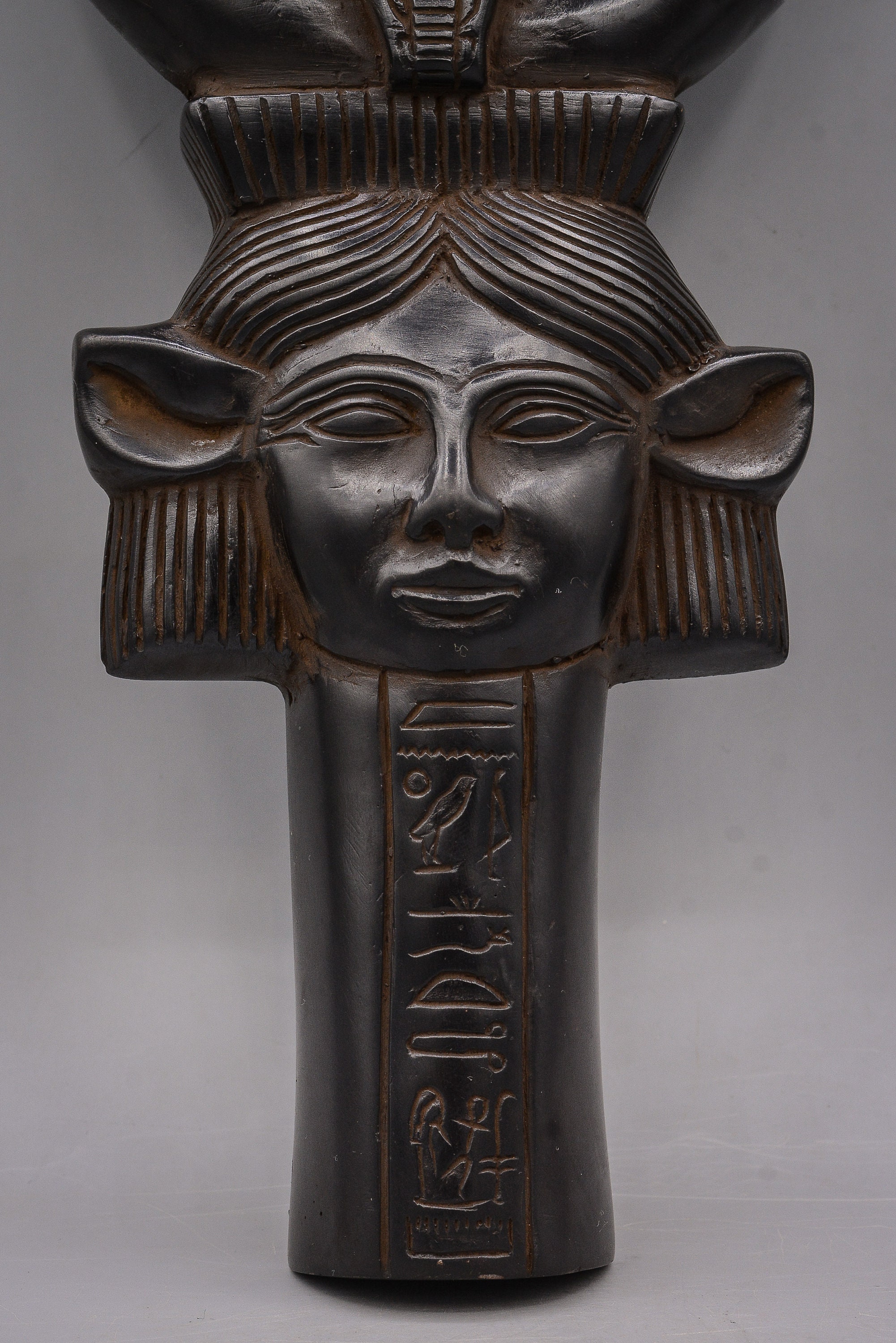 The Ankh Black Goddess Hathor Cow's Ear Key of Life With Scarab Made in ...