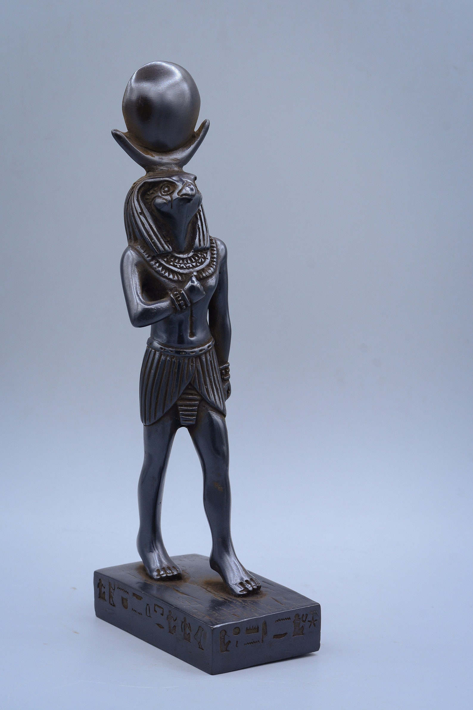 Ancient Egyptian Statue of Sun God Ra Harakhte Crowned With a Solar ...