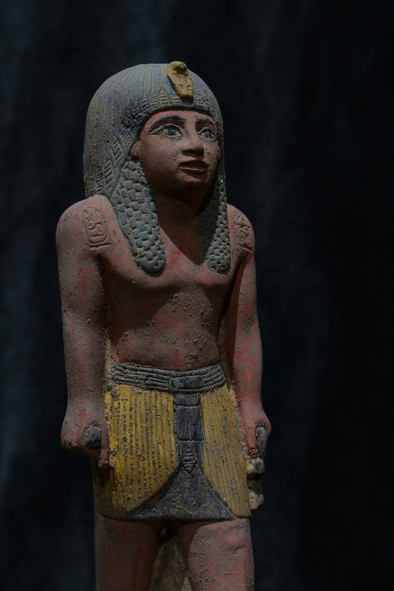 Unique Statue of Egyptian Art Sculpture Pharaoh Seti II Heavy Limestone ...