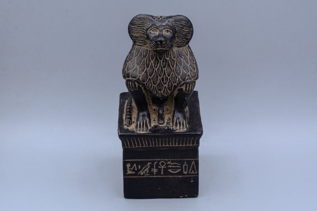 Statue of Thoth Baboon Seated Monkey (moon God Thoth) and Wisdom ...