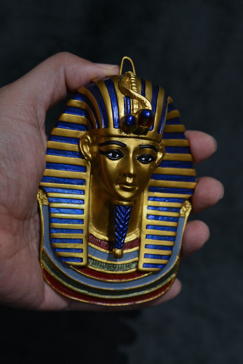 Unique Ancient Egyptian King Tutankhamun Mask Hand Painted 2 - Etsy