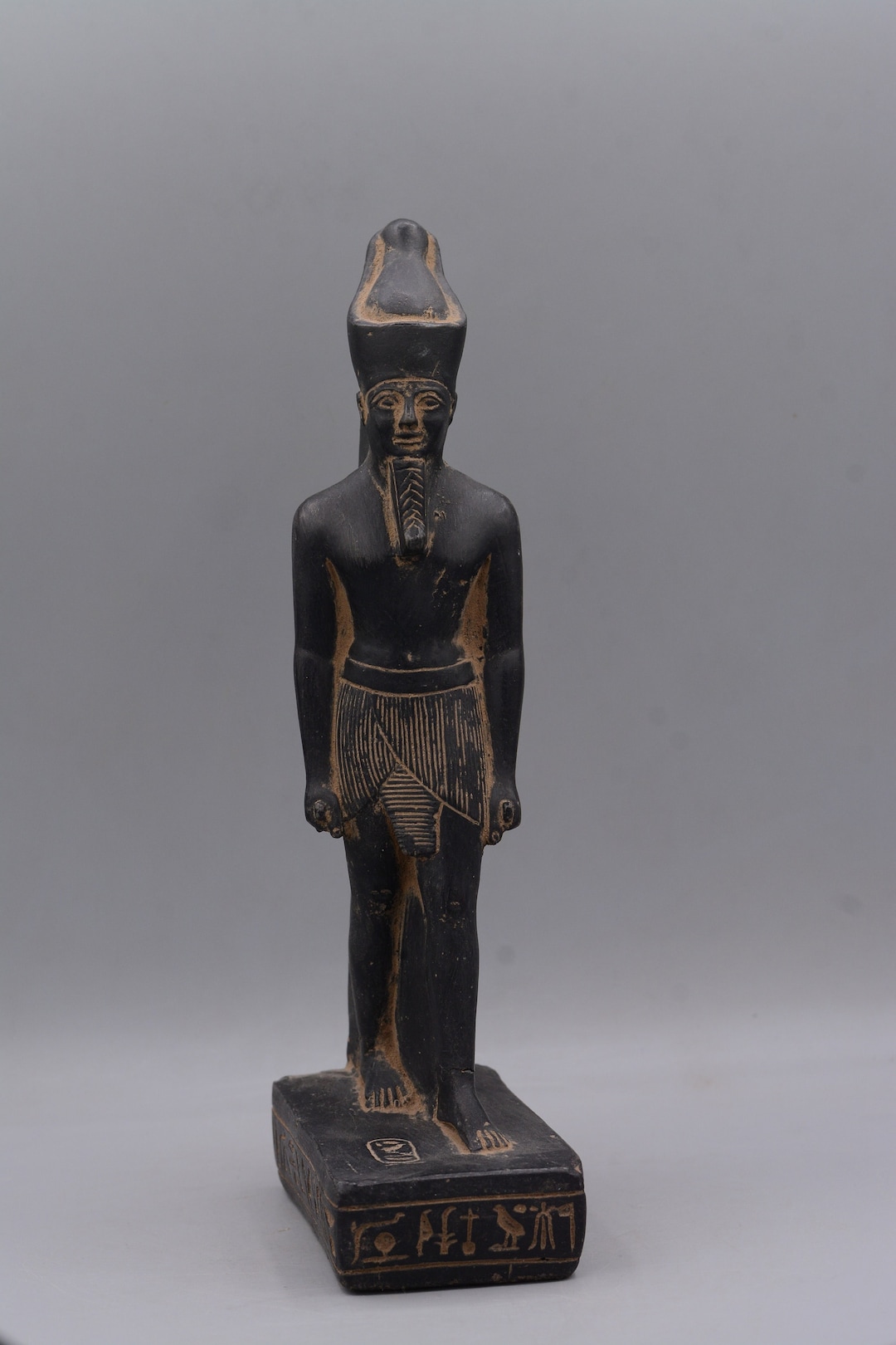 Unique Statue of First King of Egypt Pharaoh Menes Narmer Black Stone ...