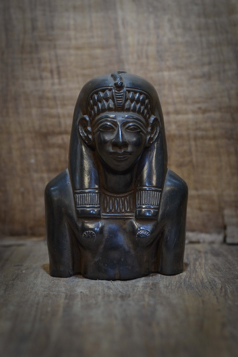 Egyptian Statue of Queen Tiye Bust Black Egyptian Art Made in - Etsy